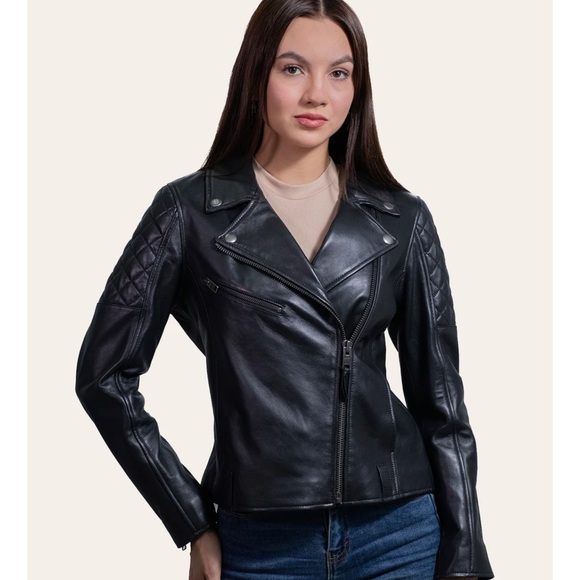 Frye | Jackets & Coats | Frye 0 Genuine Leather Biker Jacket Nwt Size ...